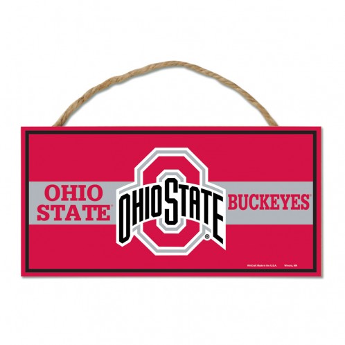 OHIO STATE UNIVERSITY WOOD SIGN W/ROPE 5″ X 10″ | 4th and Goal | Your ...