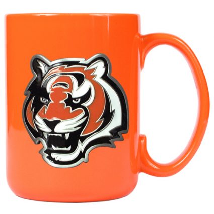 Cincinnati Bengals Coffee Mug with metal emblem | 4th and Goal | Your ...